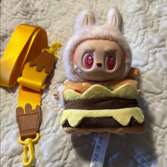 Toys | Plush Burger Outfit For Labubu With Yellow Strap Nwot Does Not ...